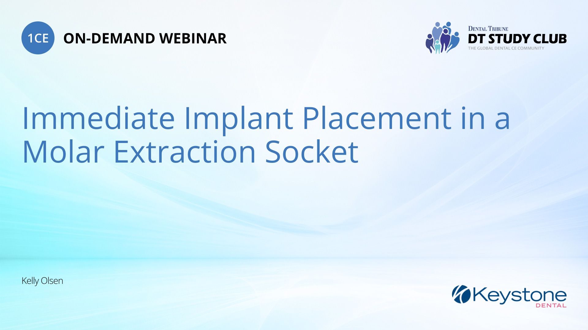 Immediate Implant Placement in a Molar Extraction Socket - Webinar ...