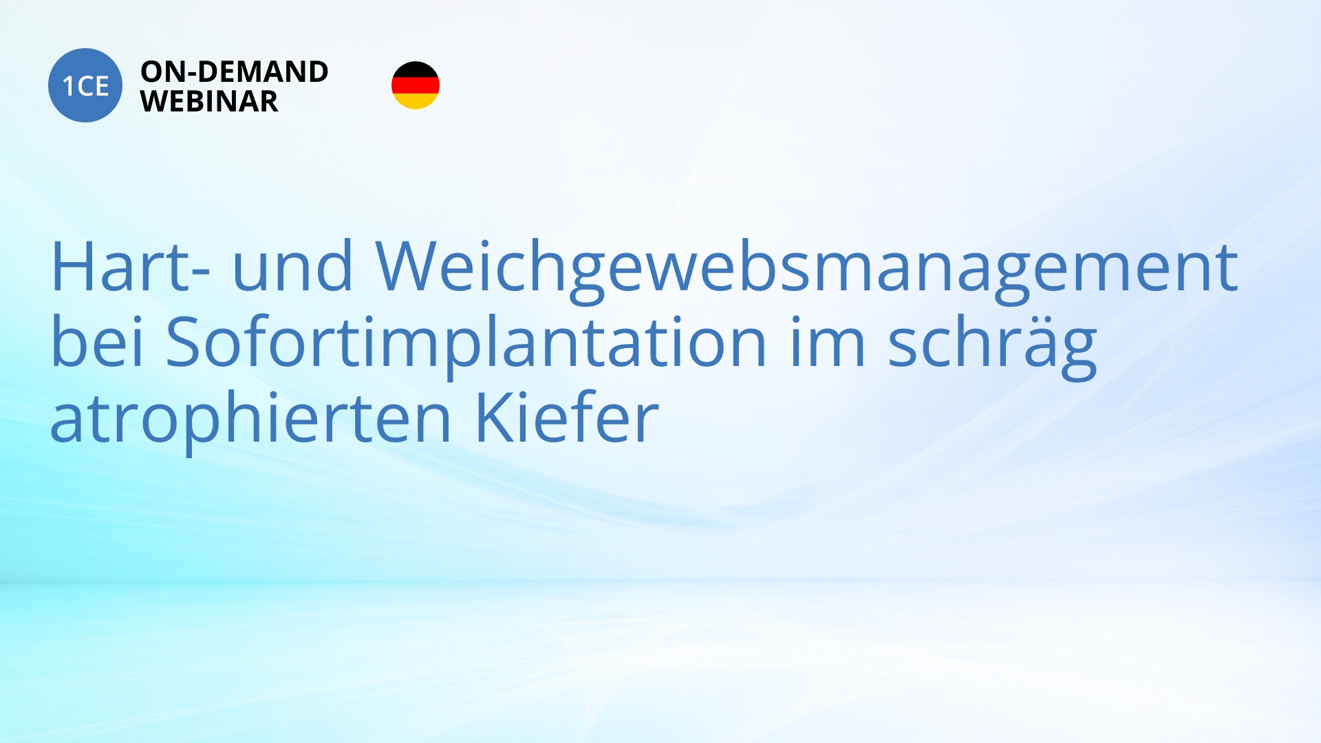 Hart- und Weichgewebsmanagement bei Sofortimplantation im schräg ...