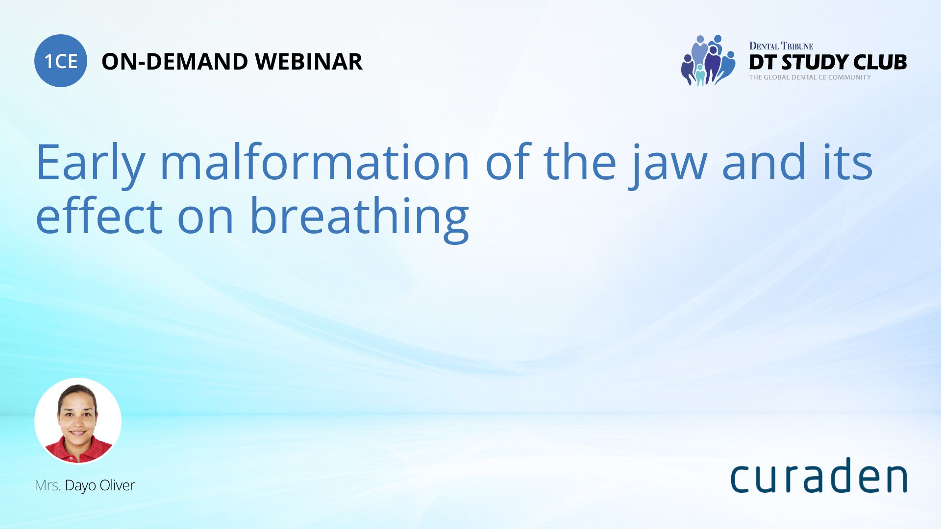 Early malformation of the jaw and its effect on breathing - Webinar ...