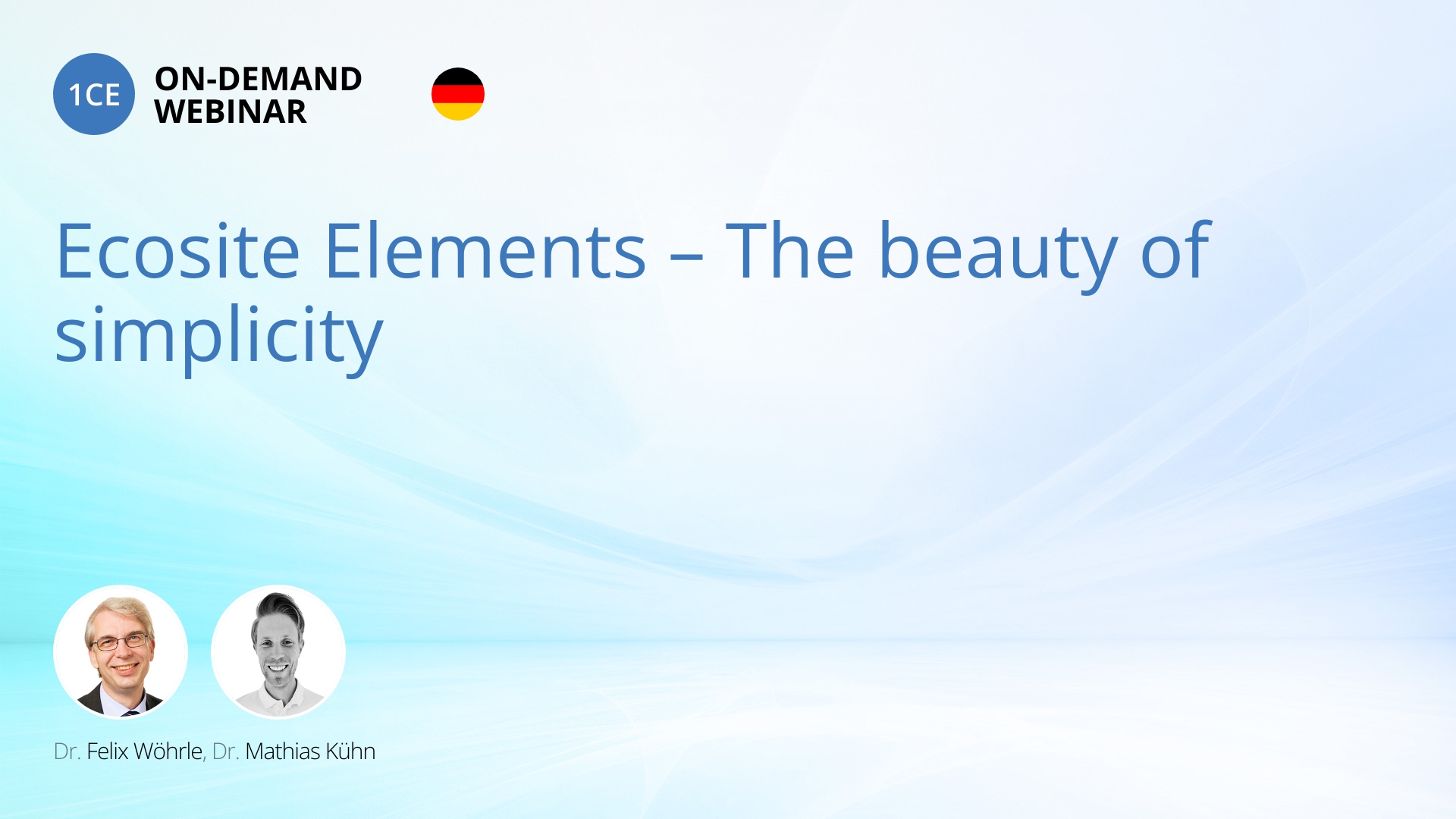 Ecosite Elements – The beauty of simplicity - Webinar - DTStudyClub